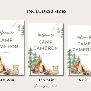 One Happy Camper Welcome Sign One Happy Camper Birthday Sign One Camper ...