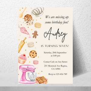Little Chef Birthday Invitation Little Chef Birthday Cute Invite Chef ...