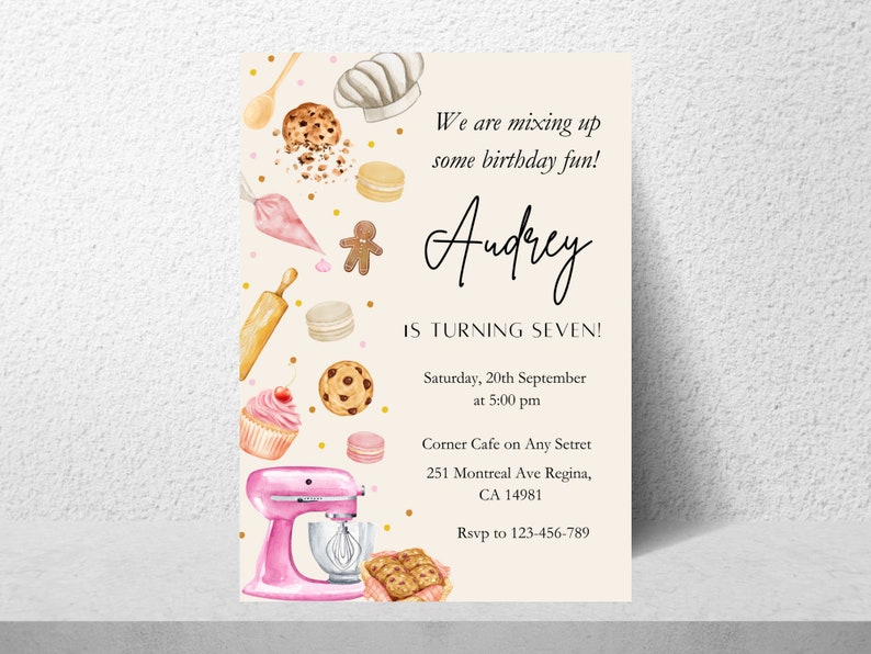 Little Chef Birthday Invitation Little Chef Birthday Cute - Etsy