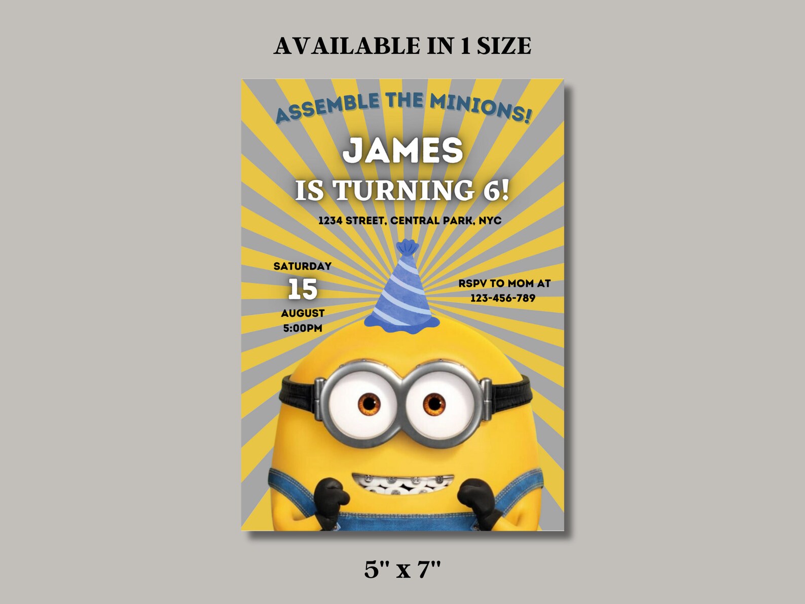 Editable Minions Birthday Minion Invitation Minions Party - Etsy