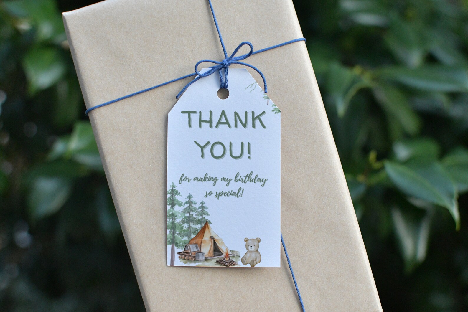 One Happy Camper Thank You Tag Happy Camper Favor Tag One Camper ...