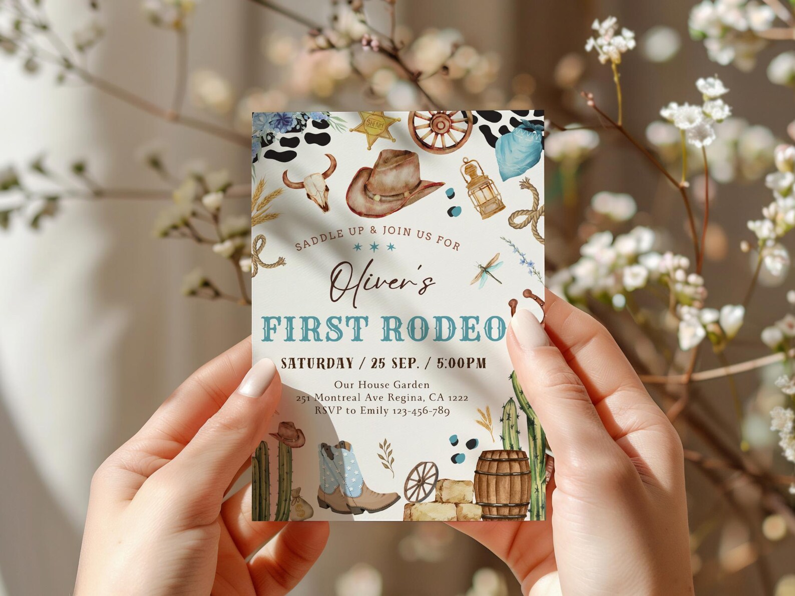 My First Rodeo Birthday Invitation Wild West Birthday Invitation 1st ...