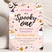 Editable Halloween Cute Spooky Invite One Spooky Invite Girly - Etsy