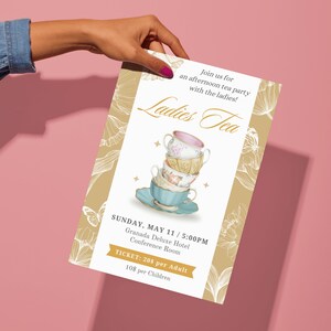 Editable Ladies Tea Event Flyer Women's Ministry Flyer Mother's Day ...