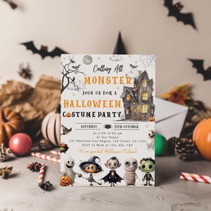 Editable Halloween Party Invitation, Calling All Monsters Spooktacular ...