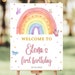 Rainbow Welcome Sign Editable Pastel Rainbow Welcome Sign Editable Boho ...