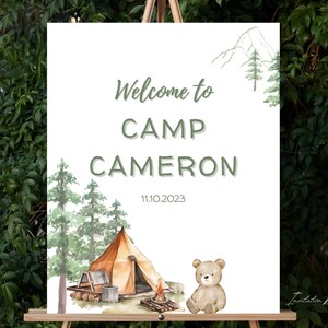 One Happy Camper Birthday Bundle One Happy Camper Editable One Birthday ...