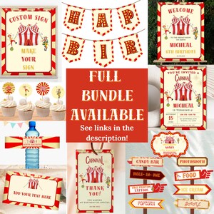 Carnival Party Theme Welcome Sign Circus Party Theme Welcome Sign ...