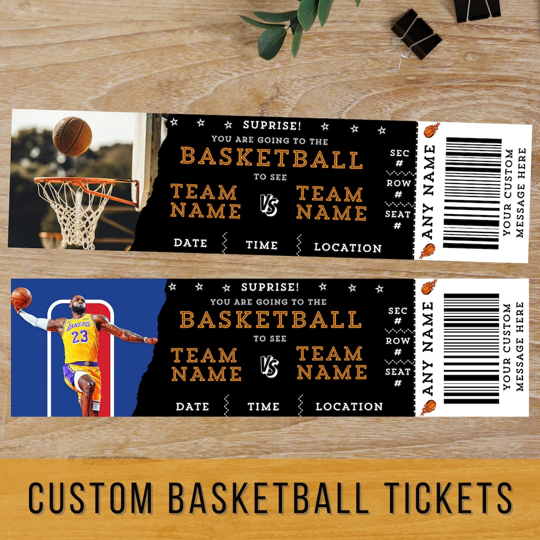 Editable Sports Ticket Template Custom Event Tickets PERSONALIZED FOR ...