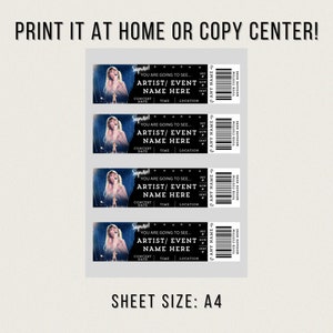 Concert Ticket Gift Custom Music Tickets PERSONALIZED FOR YOU Concert ...