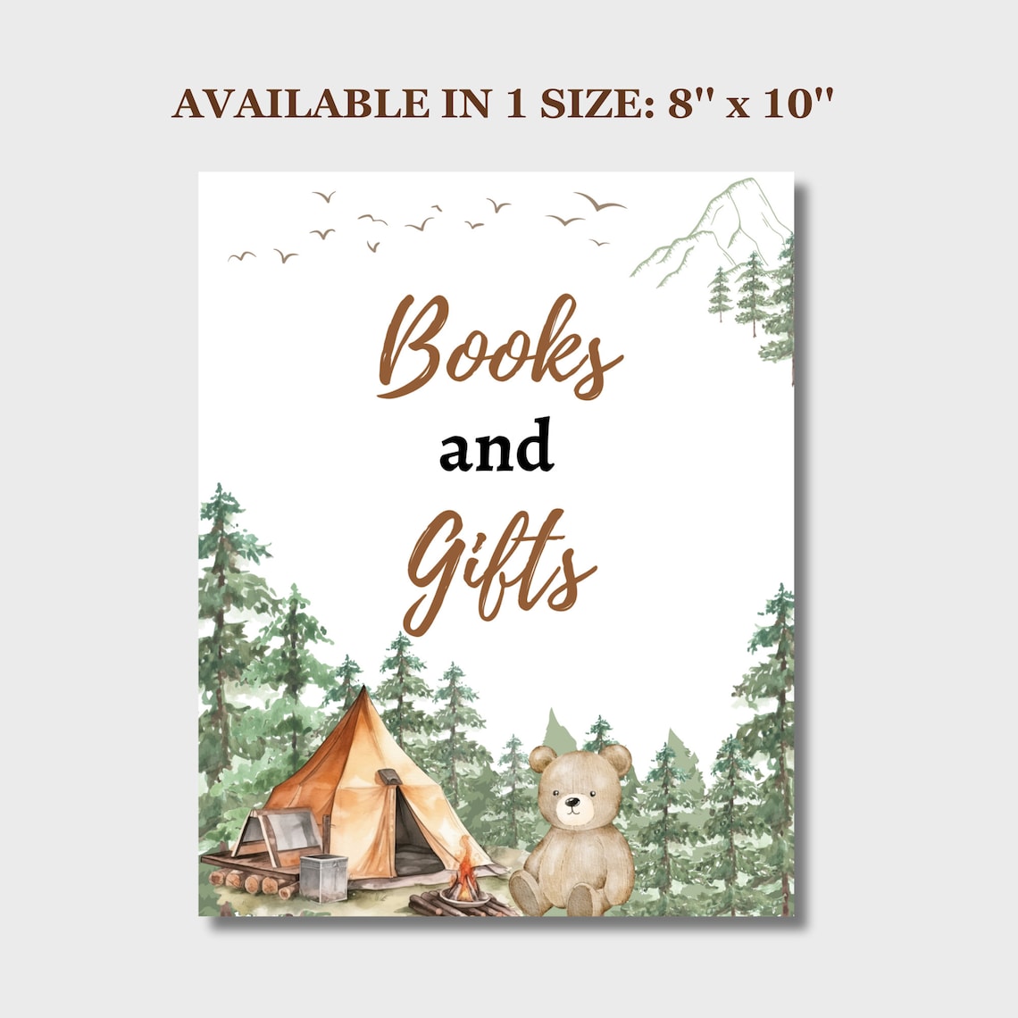 Wild Books and Gifts Sign Baby Shower Camp Books Sign Wild - Etsy