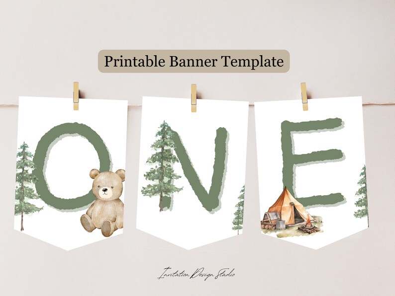 One Happy Camper Banner One Banner Happy Camper Happy Camper Decor - Etsy