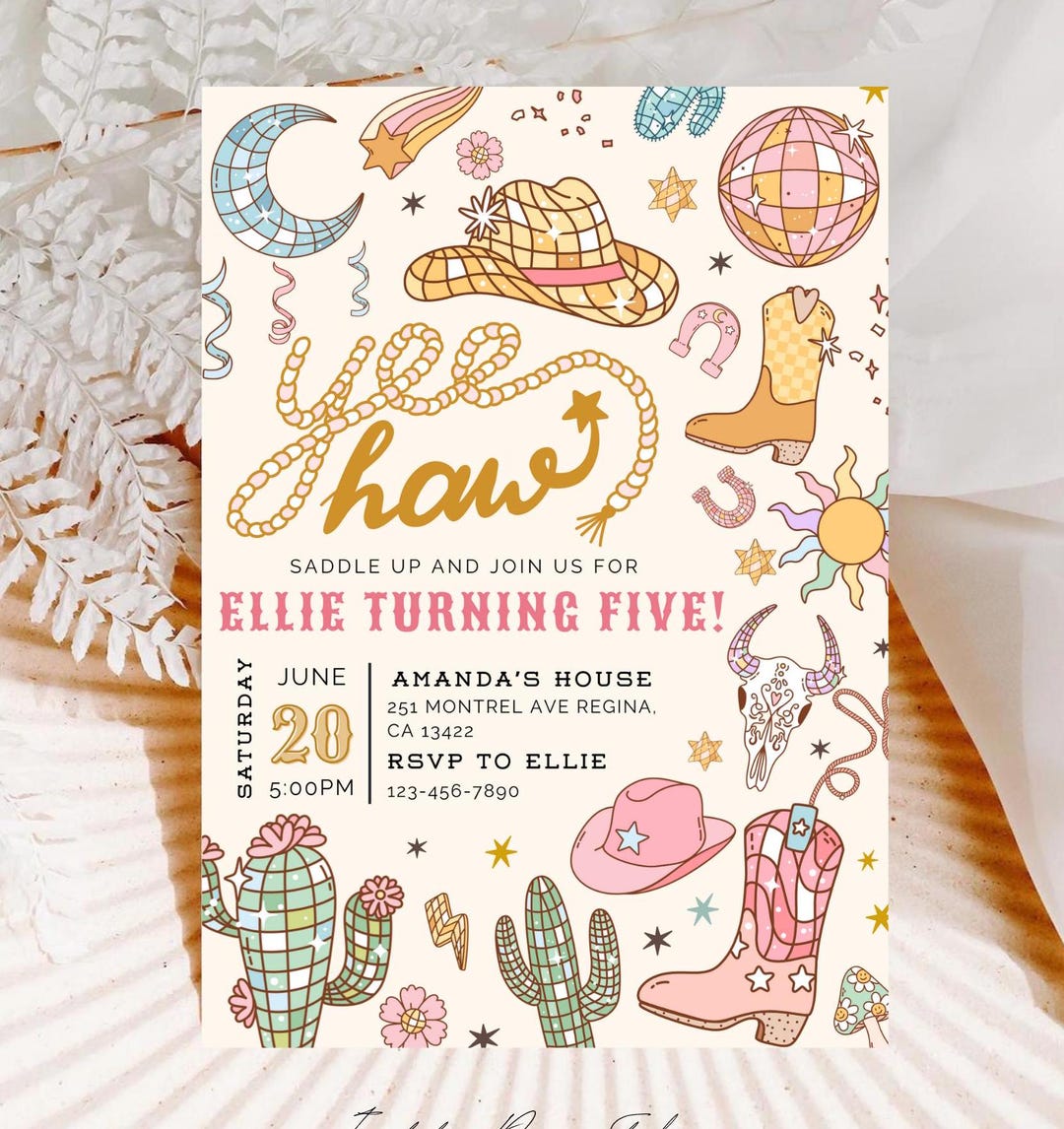 Editable Rodeo Invitation Rodeo Girl Birthday Party Invitation Wild ...