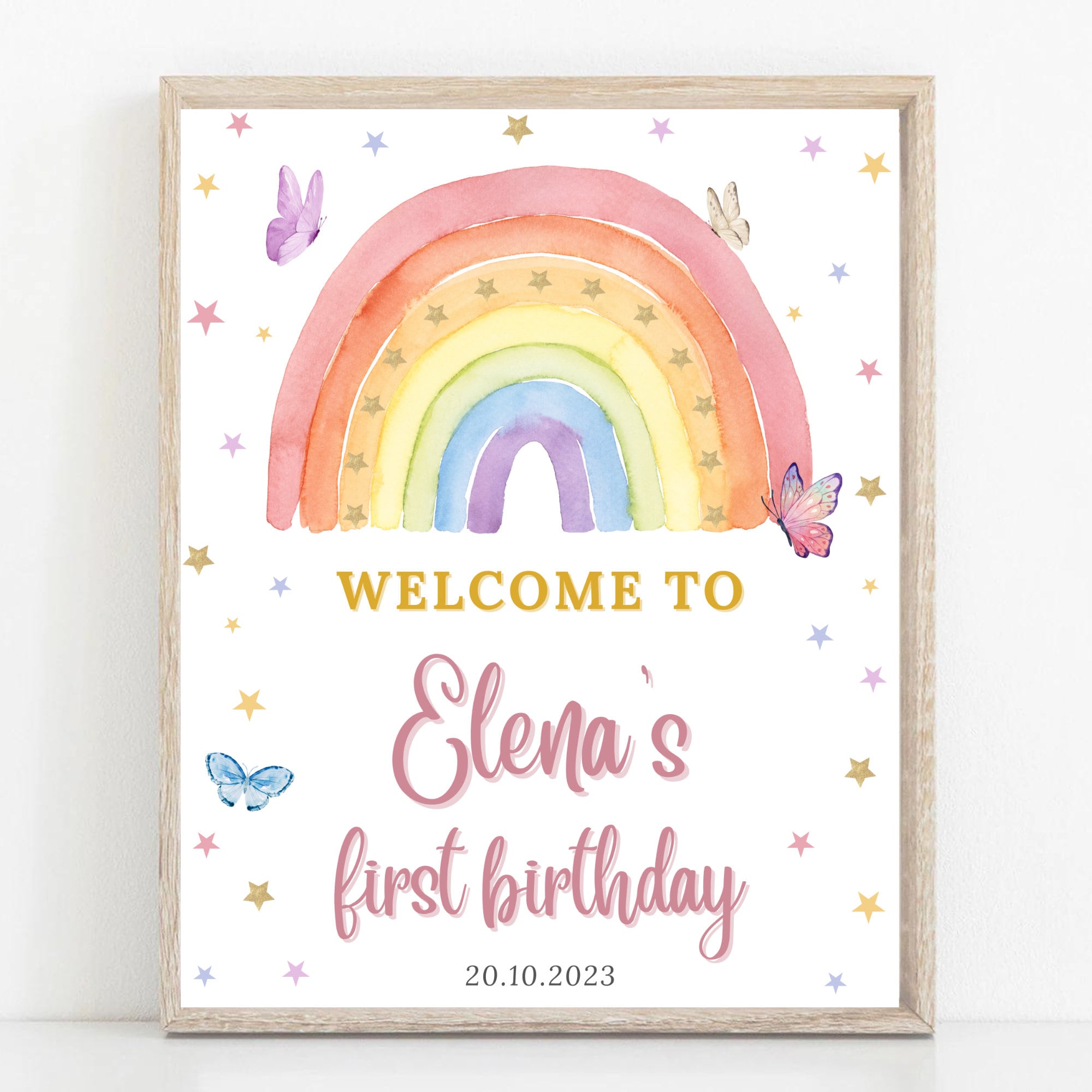 Rainbow Welcome Sign Editable Pastel Rainbow Welcome Sign Editable Boho ...