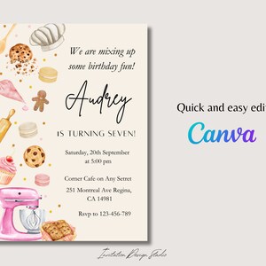 Little Chef Birthday Invitation Little Chef Birthday Cute Invite Chef ...