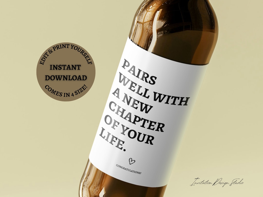New Chapter Wine Label Fresh Start Card Promotion Gift Wine Label New ...