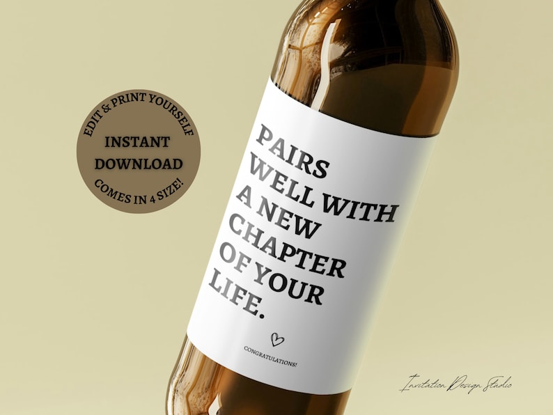 New Chapter Wine Label Fresh Start Card Promotion Gift Wine - Etsy
