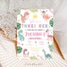 Three Rex Girl Birthday Invitation Pastel Dinosaur Invitation Digital ...