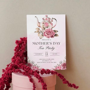 Mother's Day Tea Party Invitation Afternoon Tea Party Invitation Ladies ...