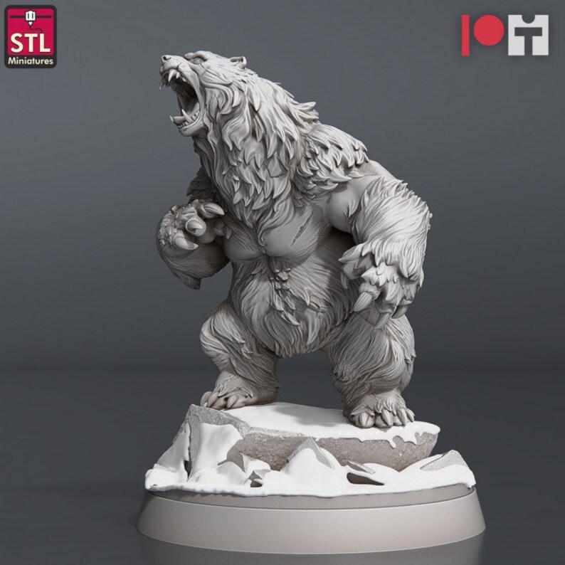 STL Miniatures dnd Bear Set Dungeon Master Miniatures Figure Wargame ...