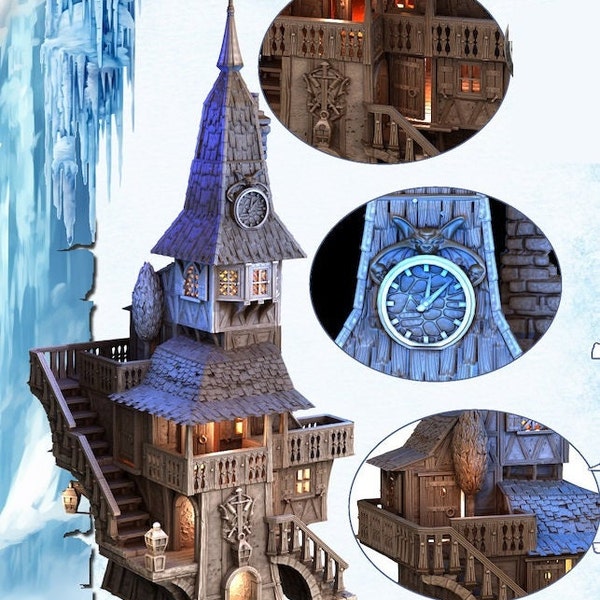 Fantasy Clock Tower - Etsy