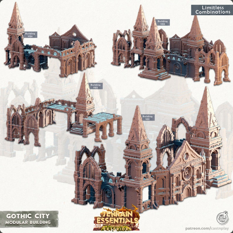 Gothic City Full Set Terrain Essentials 3D Scenery D&D Dnd Fantasy ...