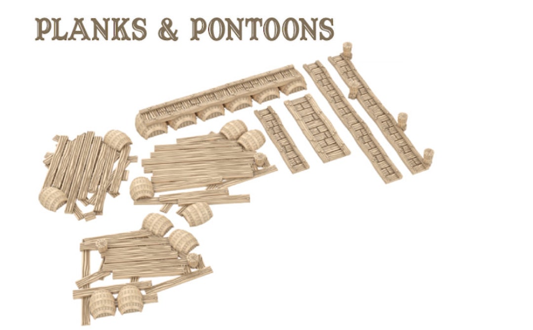 Planks Pontoons Set Treasure Island 15mm 28mm 32mm Iain Lovecraft ...