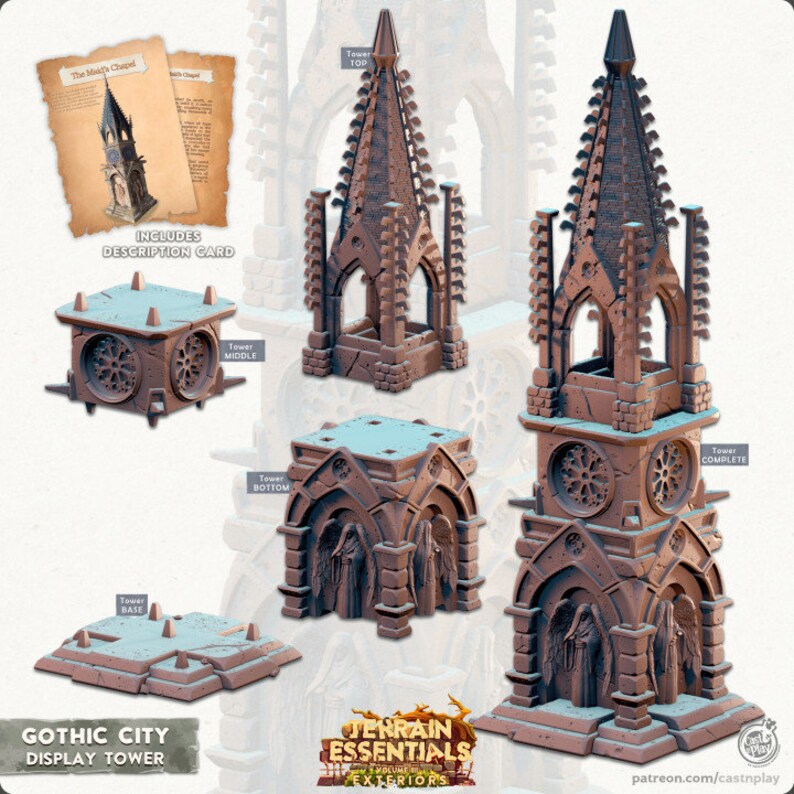 Gothic City Full Set Terrain Essentials 3D Scenery D&D Dnd Fantasy ...