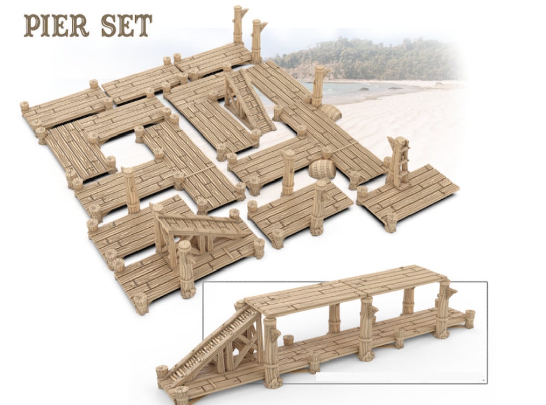Pier Set Treasure Island 15mm 28mm 32mm Iain - Etsy
