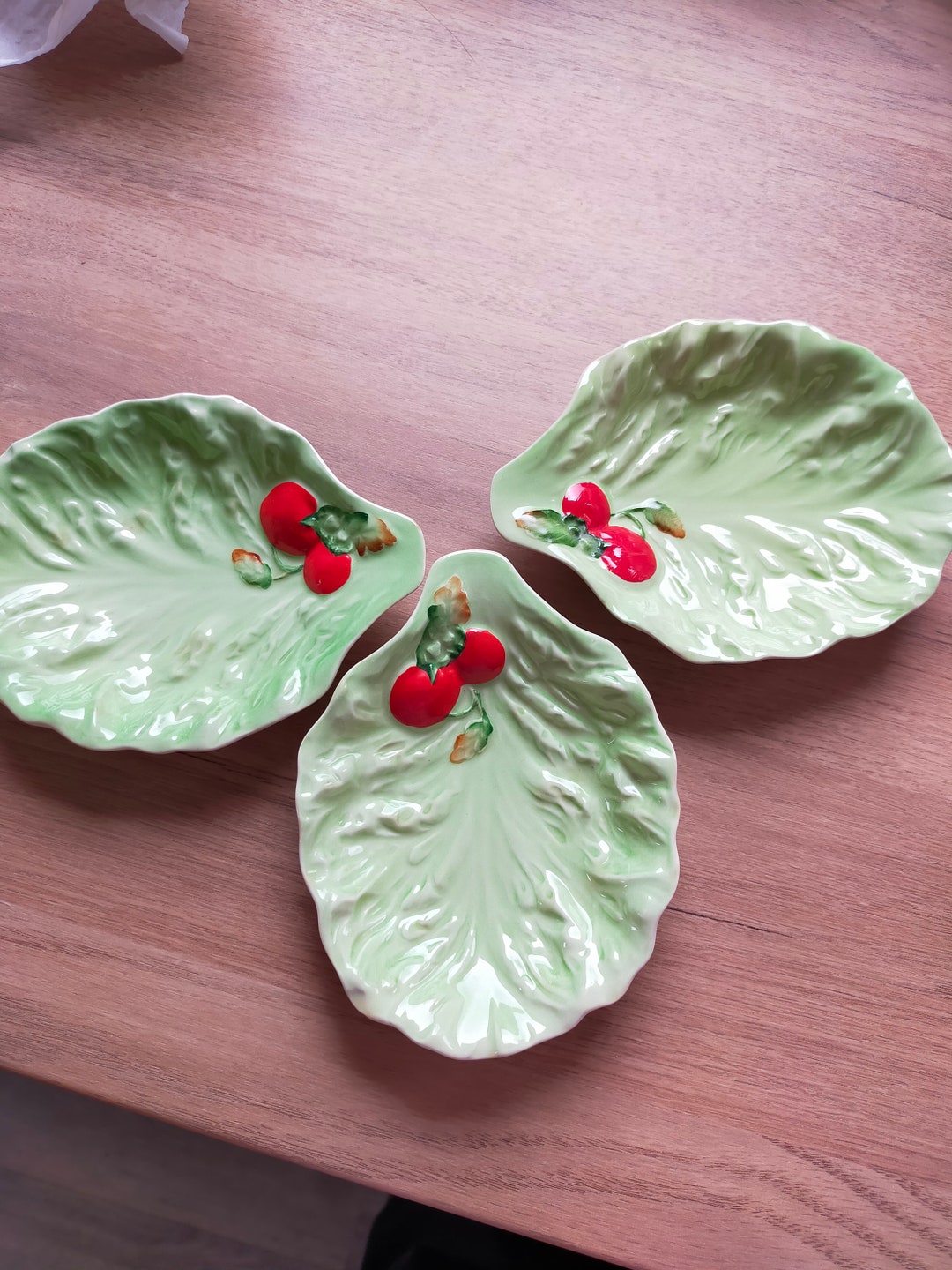 3 Vintage Carlton Ware lettuce and Tomatoes Design Dishes - Etsy
