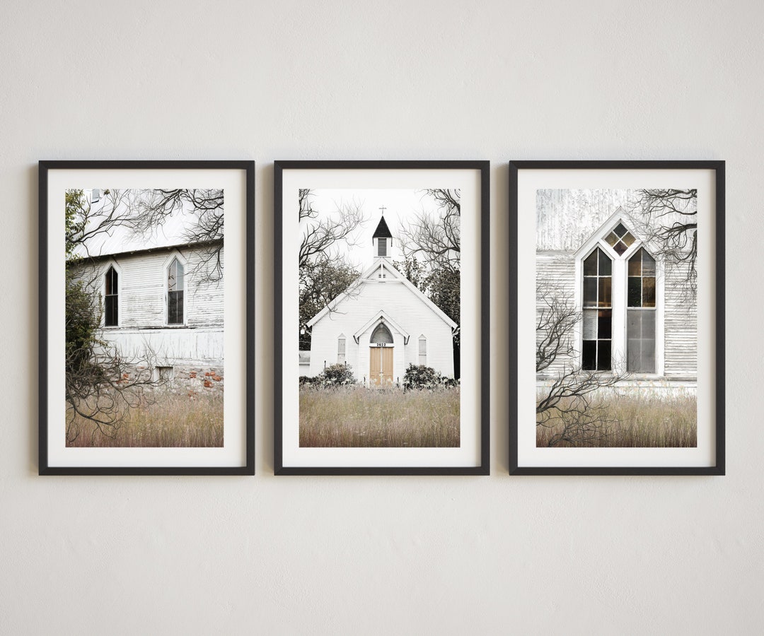 Country Church Photography Print, Farmhouse Decor, Rustic Home Decor ...