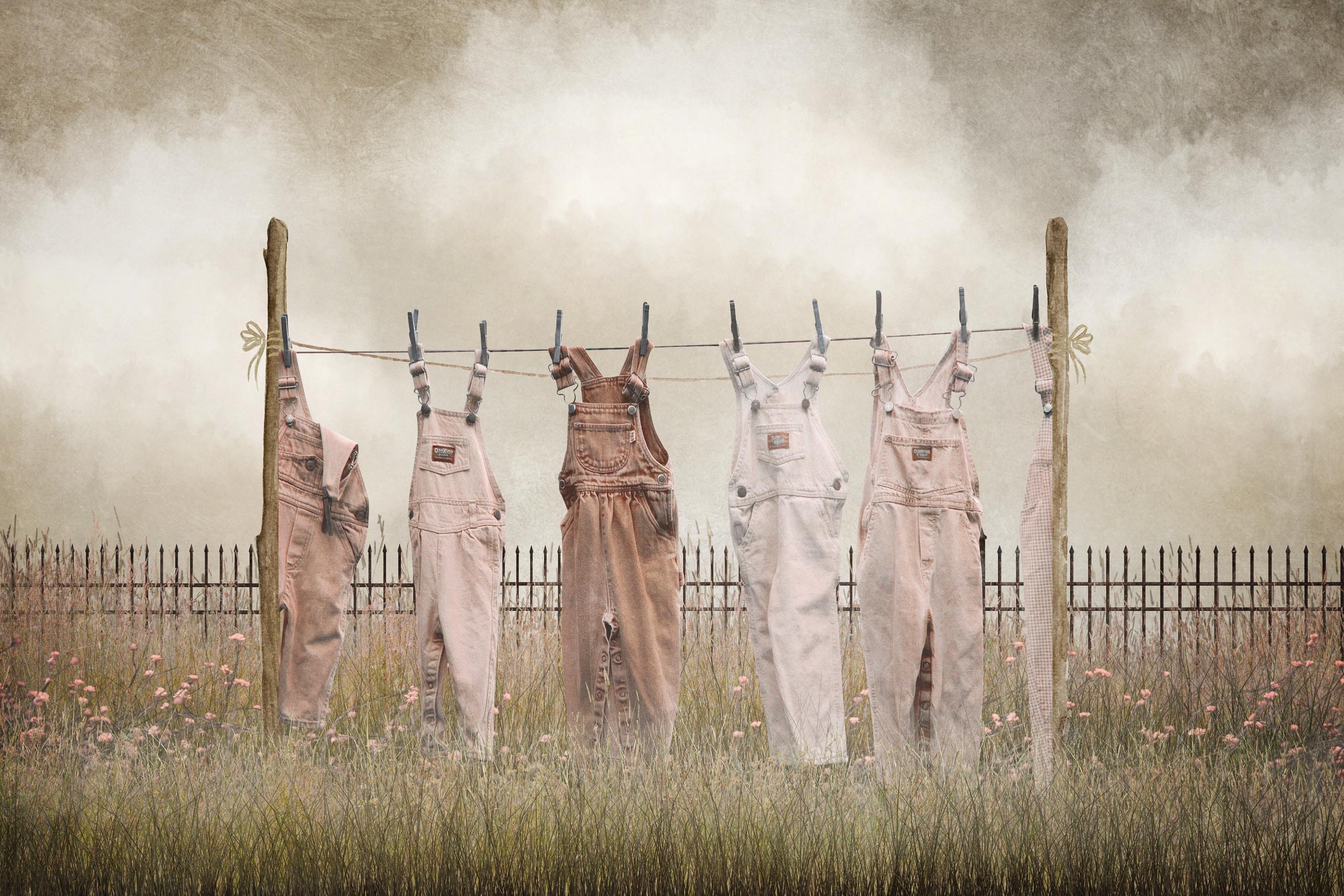 Clothesline Laundry Photography Print, Digital Art, Home Decor, Vintage ...