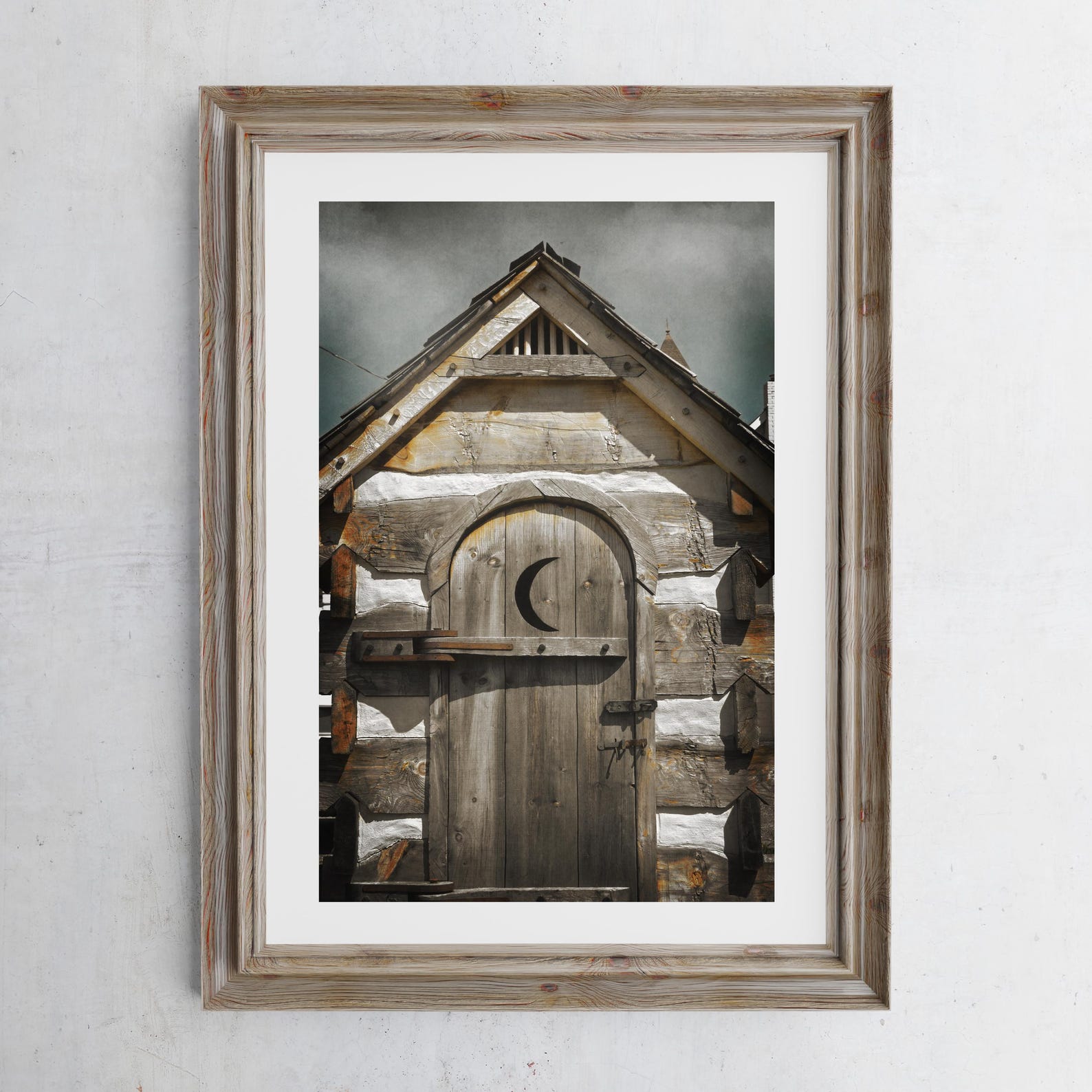 Outhouse Photography Print, Farmhouse Decor, Moon Art, Country Bathroom ...