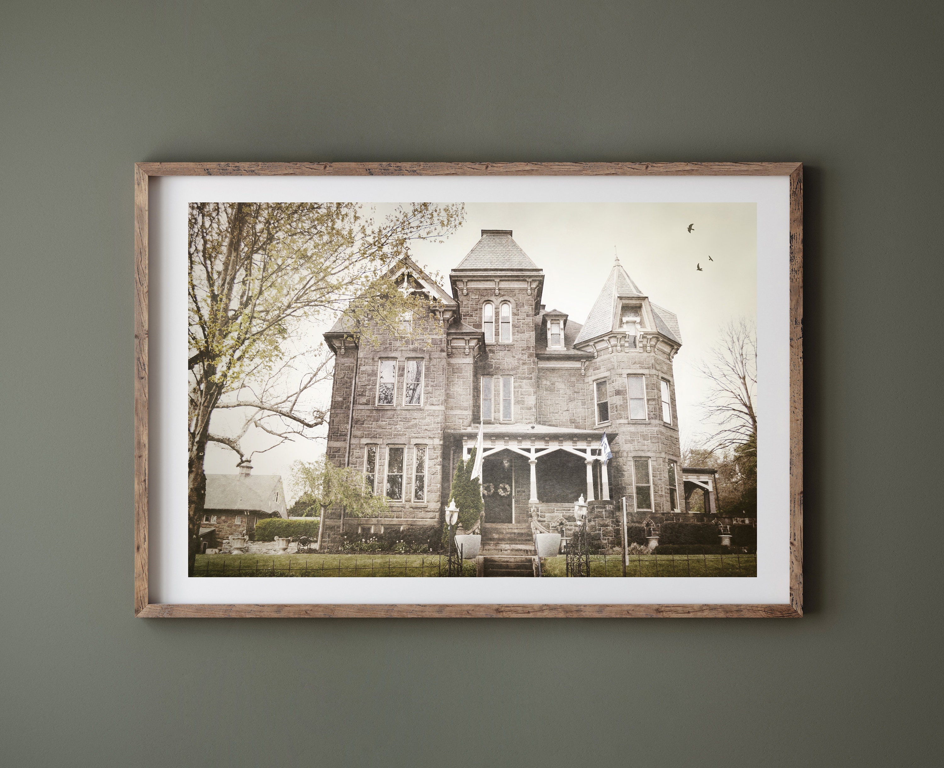 Victorian Mansion Photography Print, Farmhouse Decor, Old Town ...