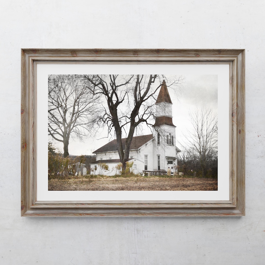 Country Church Photography Print, Rustic Home Decor, Farmhouse Decor ...