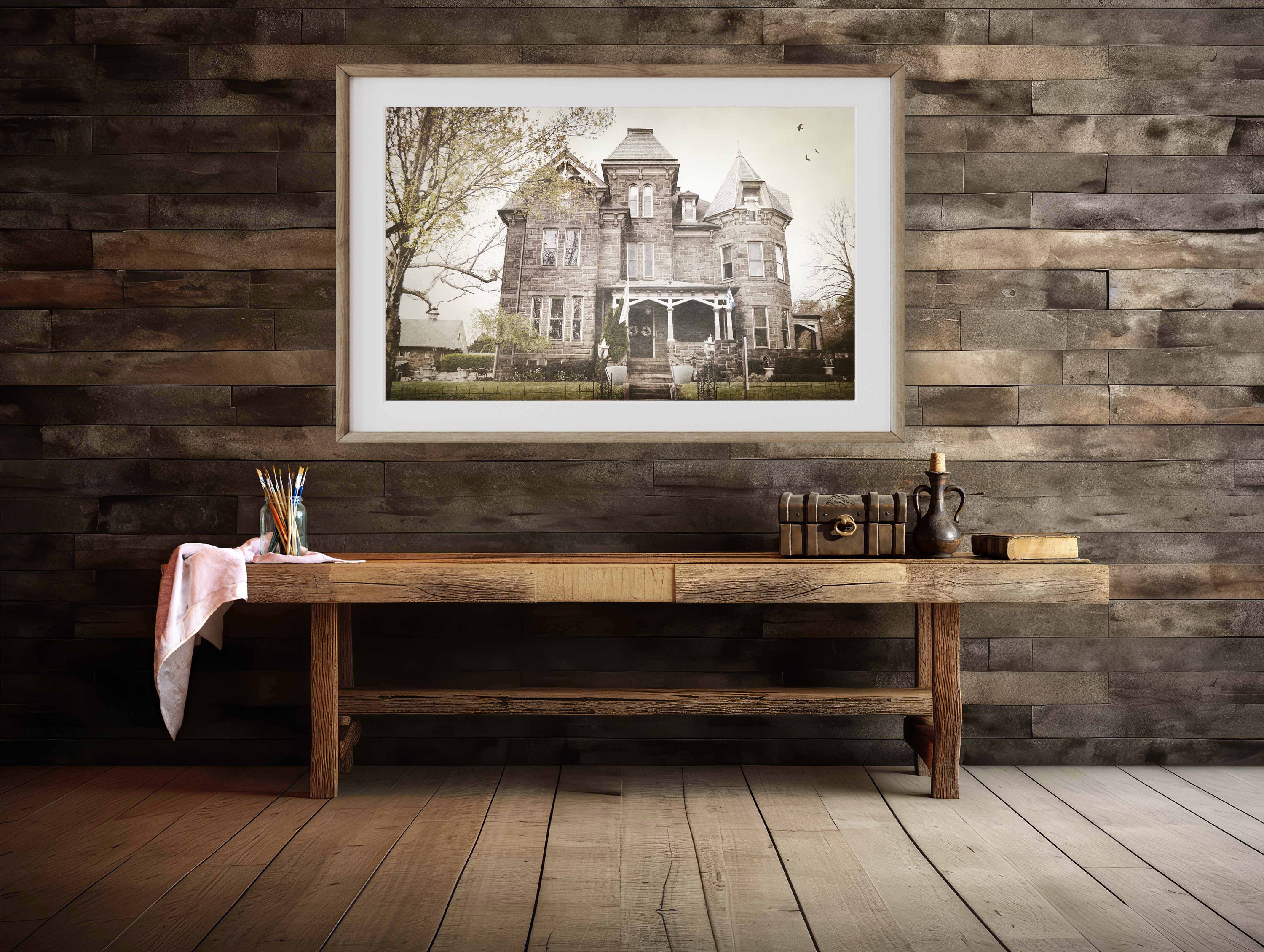 Victorian Mansion Photography Print, Farmhouse Decor, Old Town ...