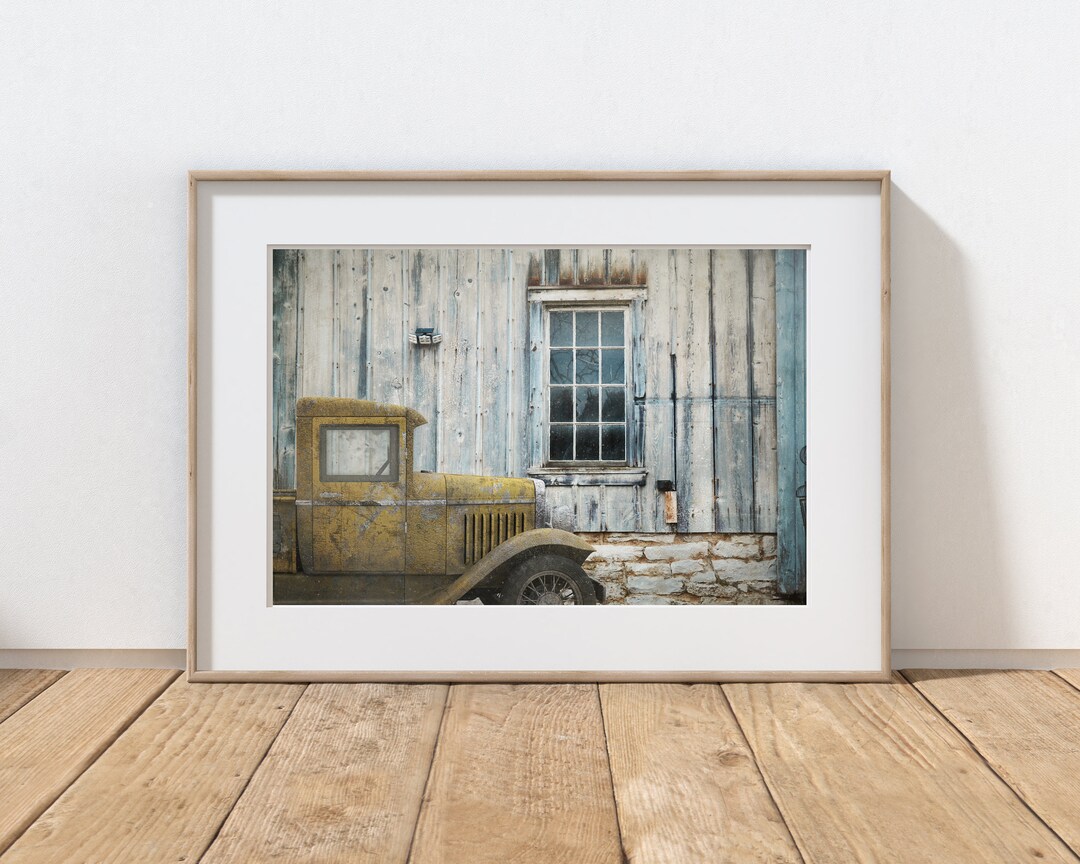 Rustic Farm Truck Photography Print, Old House, Farmhouse Decor, Wall ...