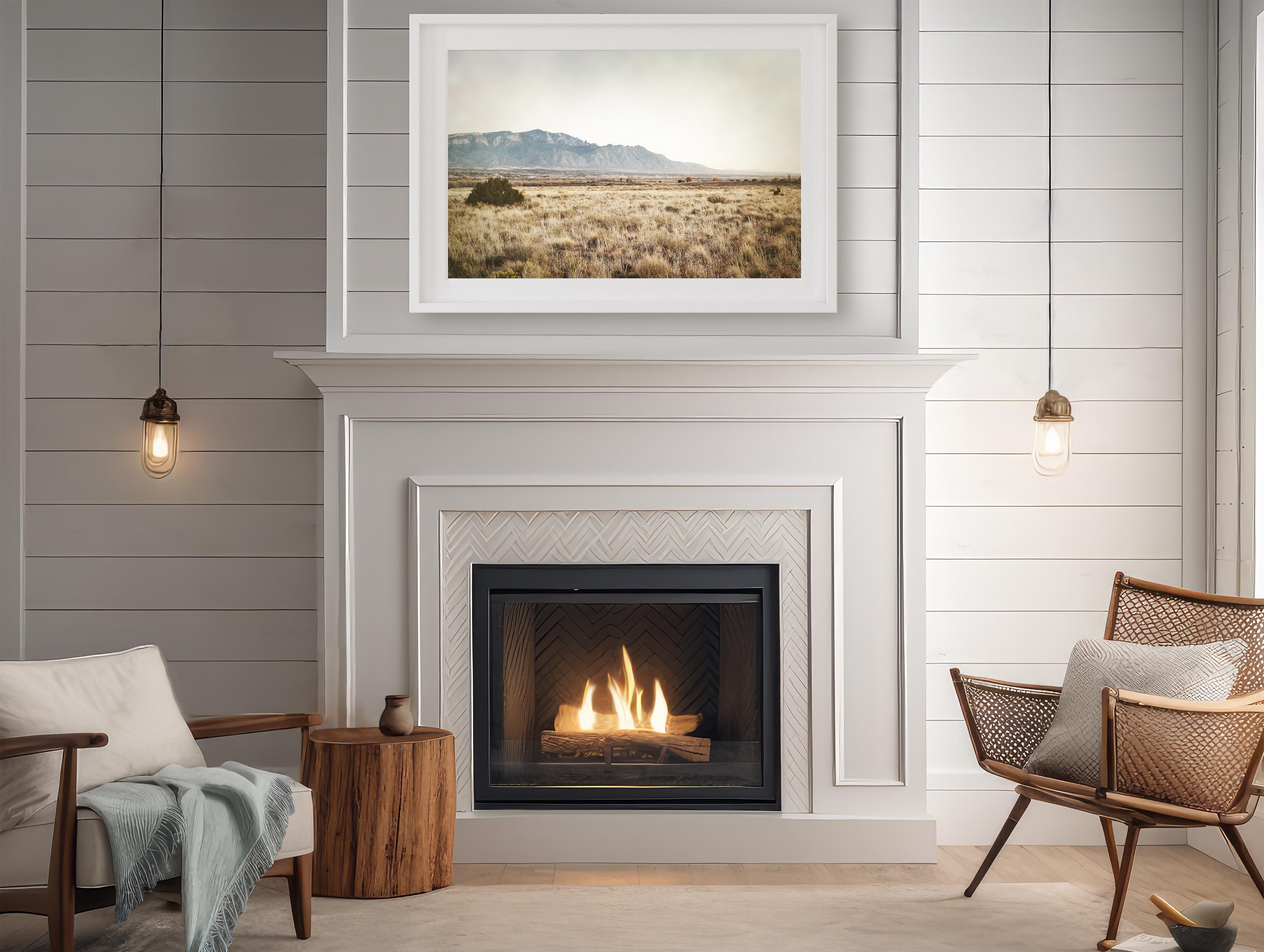 Sandia Mountains Photography Print, Rustic Southwest, Farmhouse Decor ...