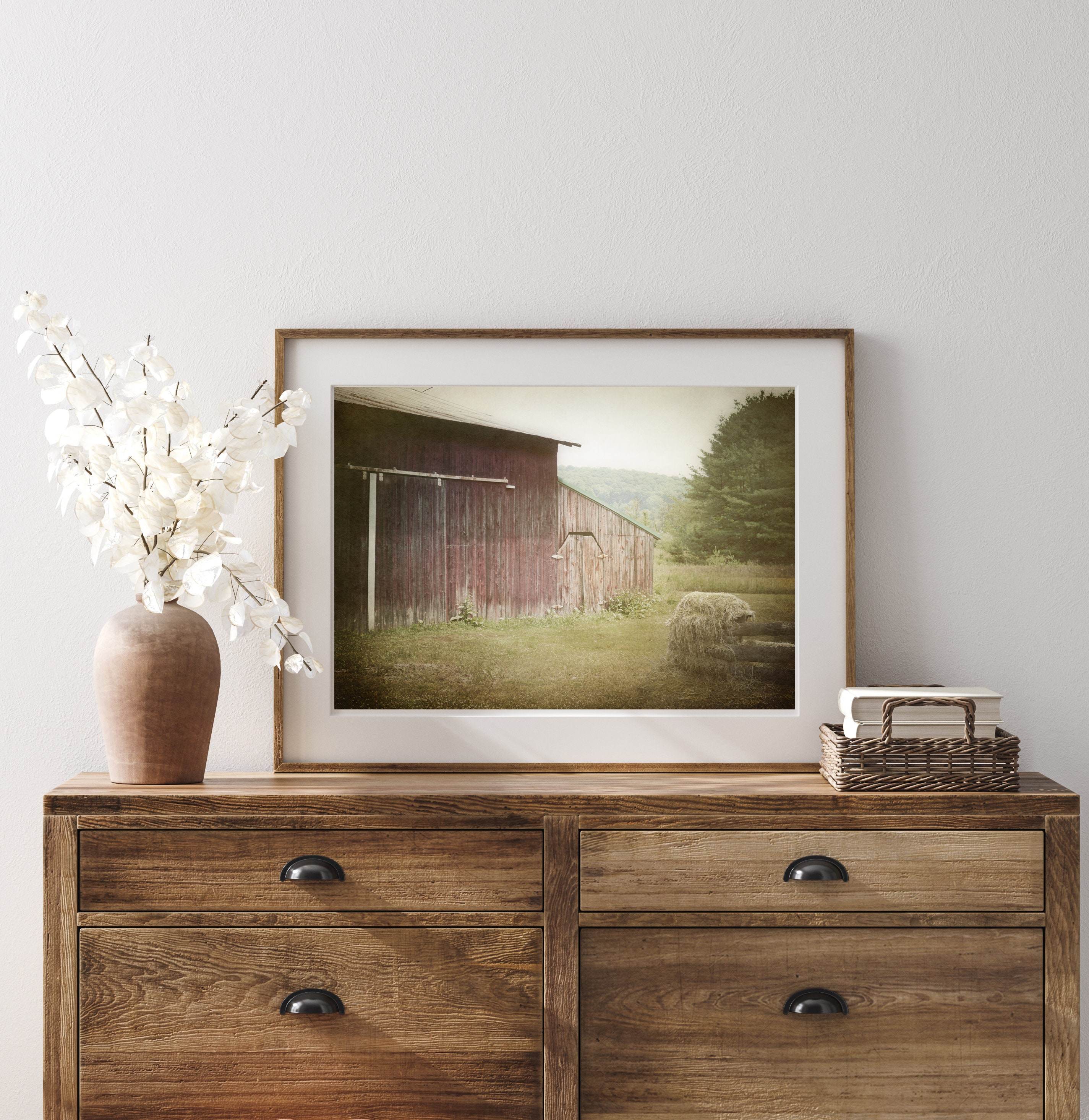 Red Barn Photography Print, Rustic Farmhouse Decor, Rural Farm ...