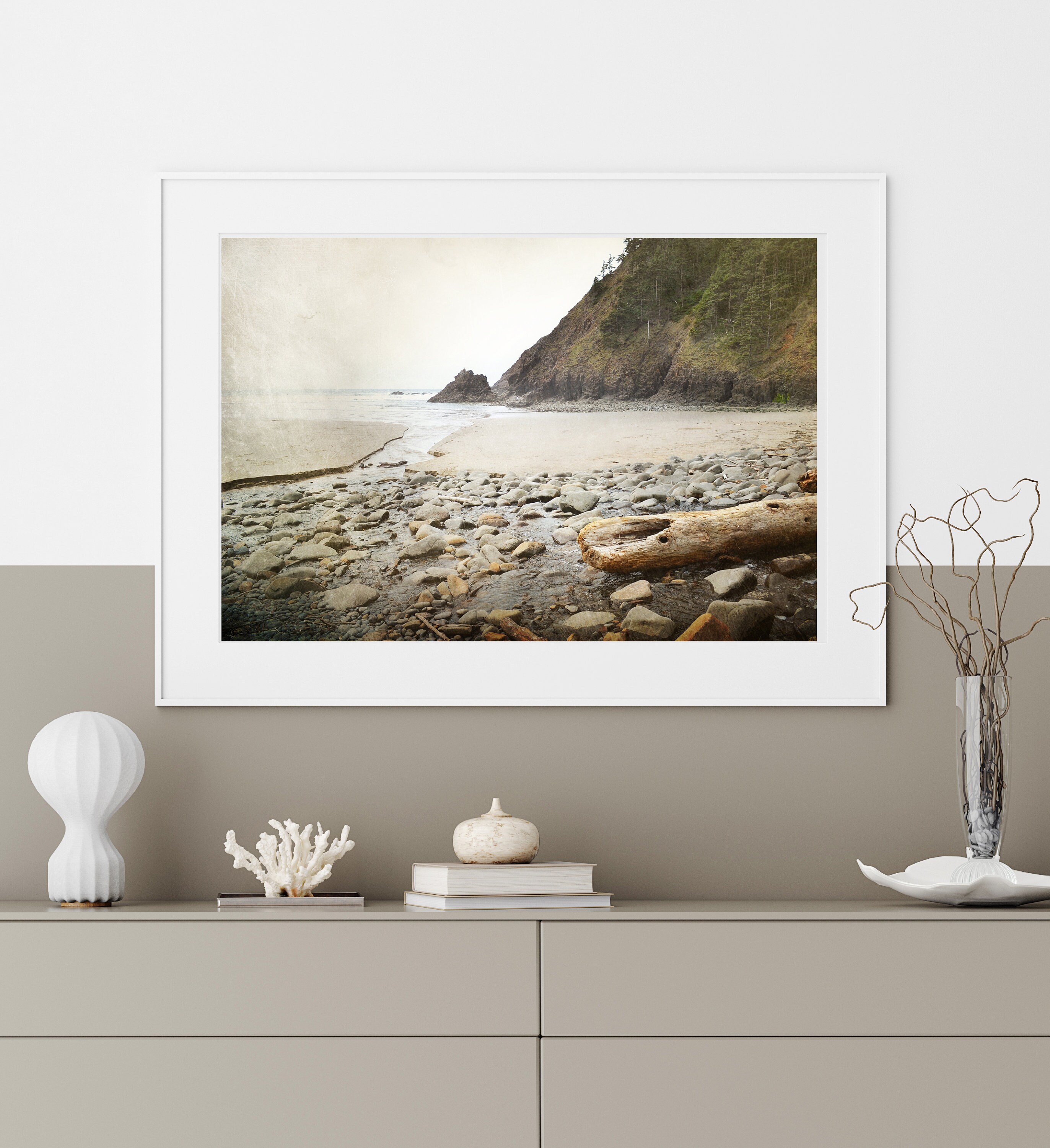 Beach Photography Print, Rustic Beach House Decor, Cannon Beach ...