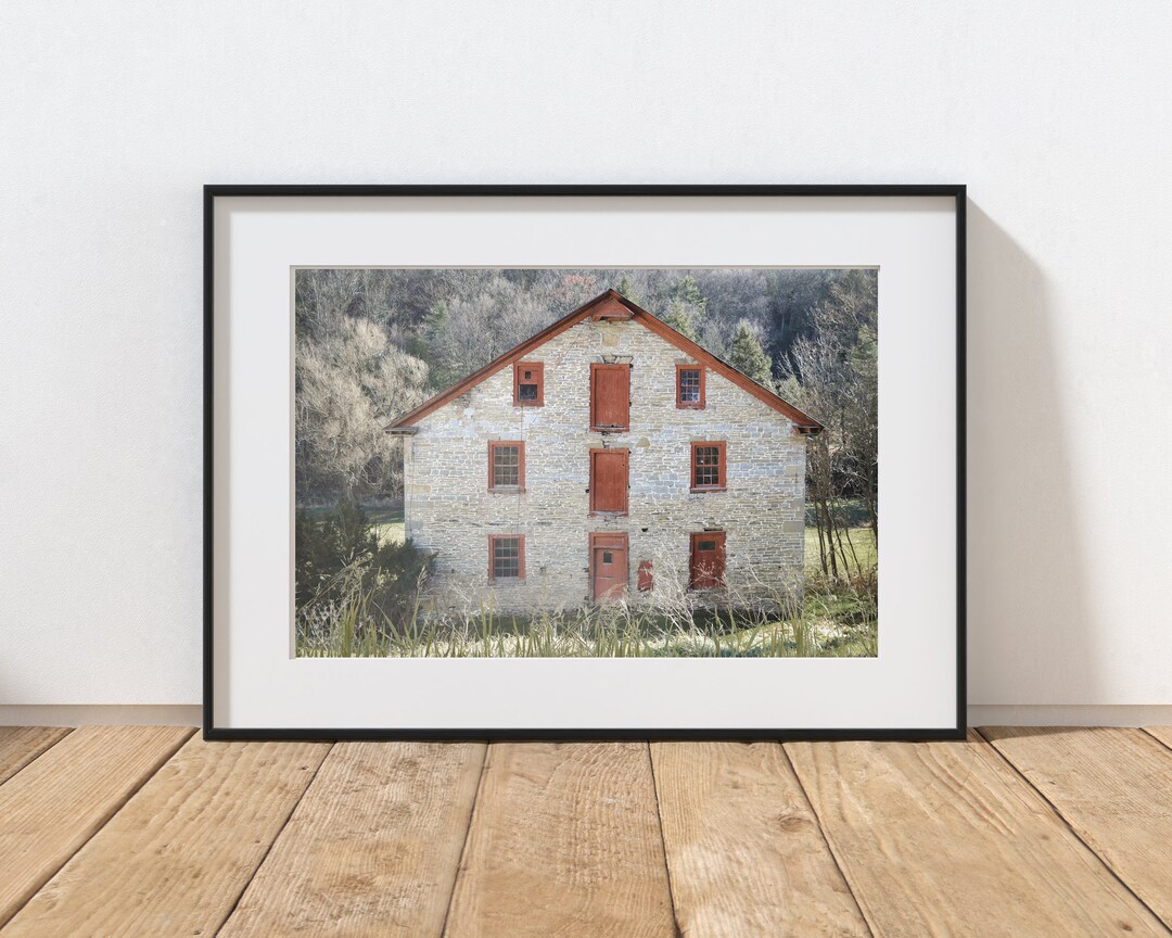 Old Mill Photography Print, Rustic Farmhouse Decor, Industrial Art ...