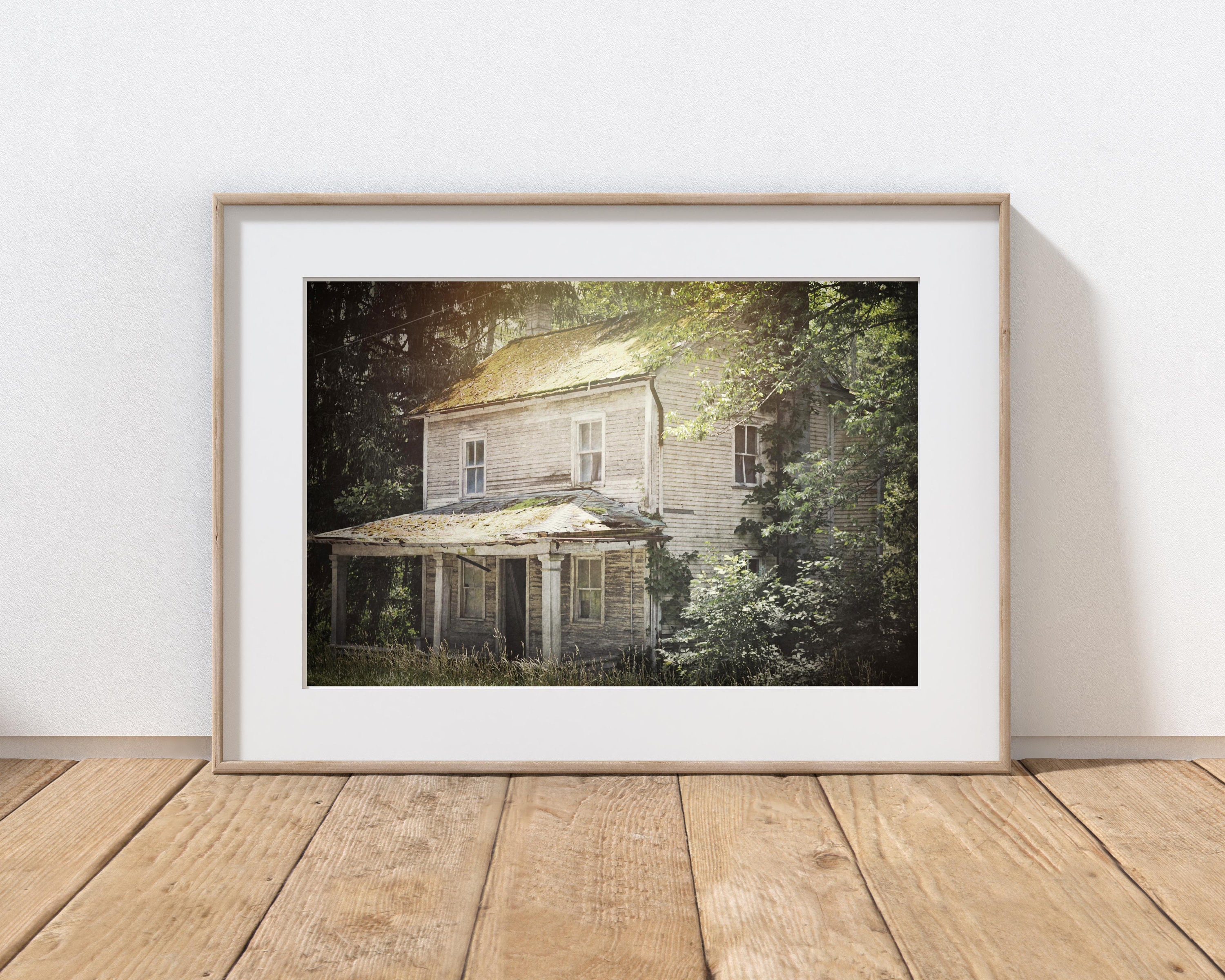 Old Farmhouse Photography Print, Rustic Country Decor, Abandoned House ...