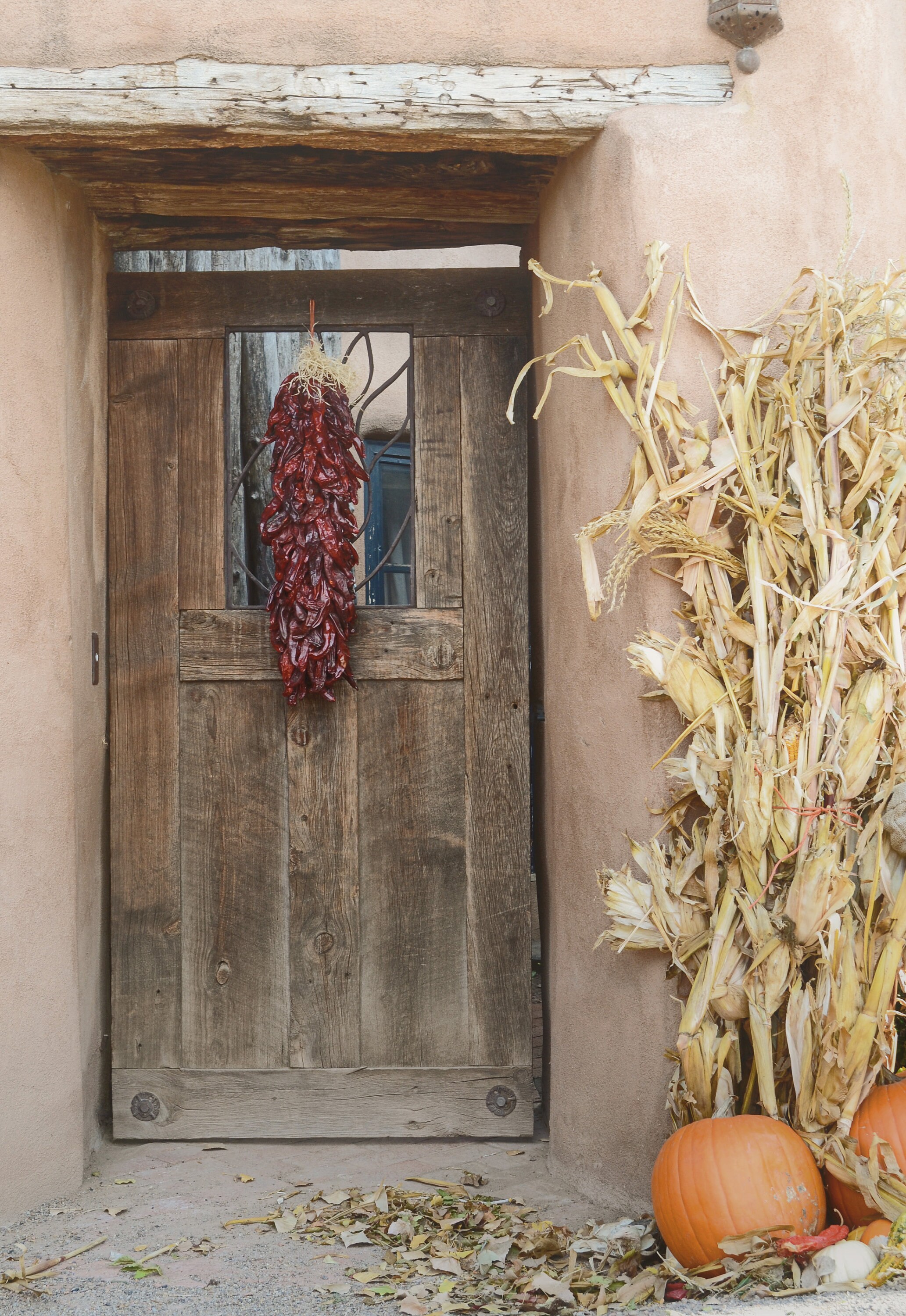 Southwest Door Photography Print, Rustic Farmhouse Decor, Fall Pumpkins ...