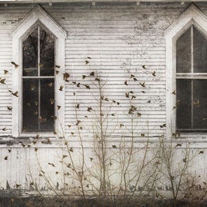 Old Church Window Photography Print, Rustic Farmhouse Decor, White ...