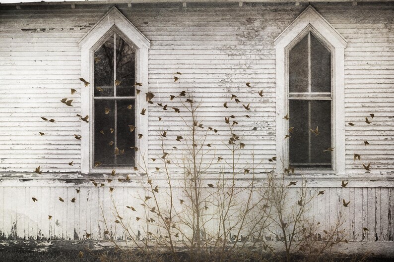 Old Church Window Photography Print, Rustic Farmhouse Decor, White ...