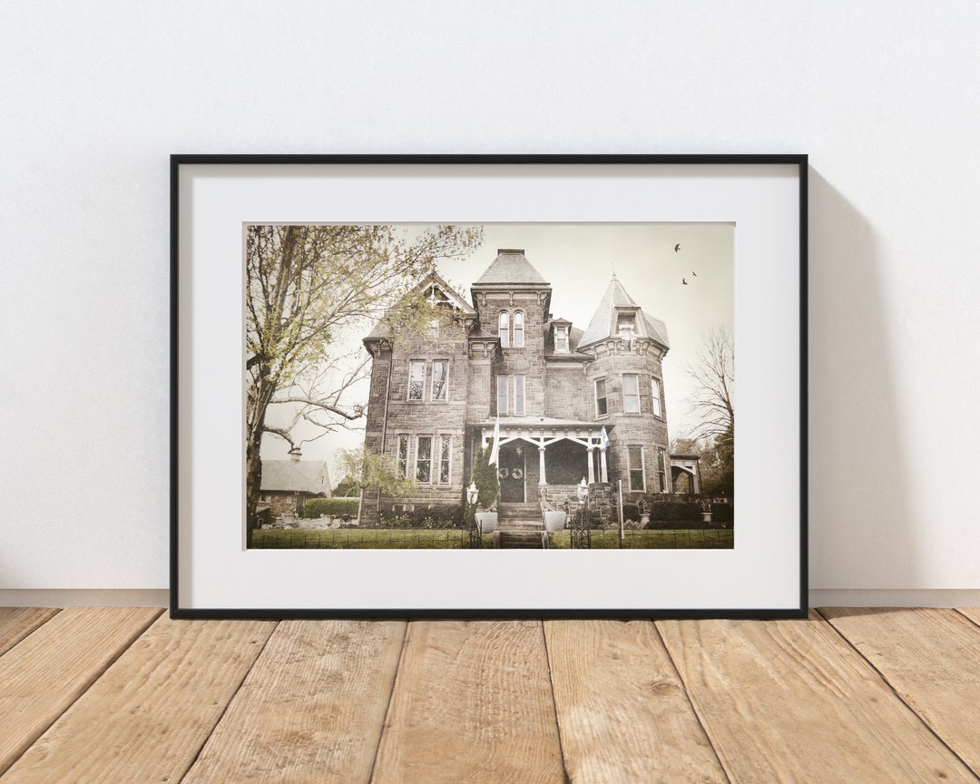 Victorian Mansion Photography Print, Farmhouse Decor, Old Town ...