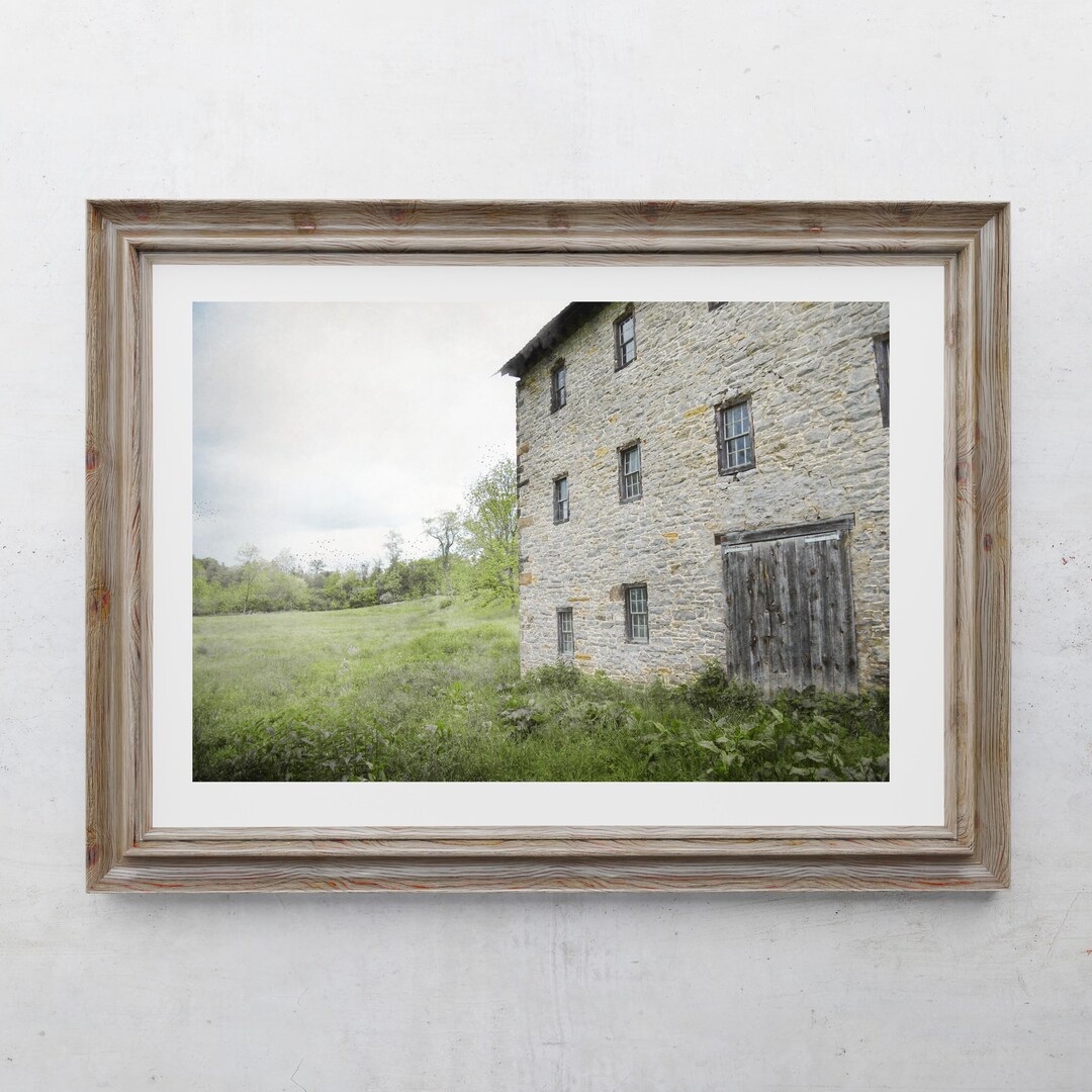 Old Mill Photography Print, Farmhouse Decor, Rustic Home Decor, Stone ...