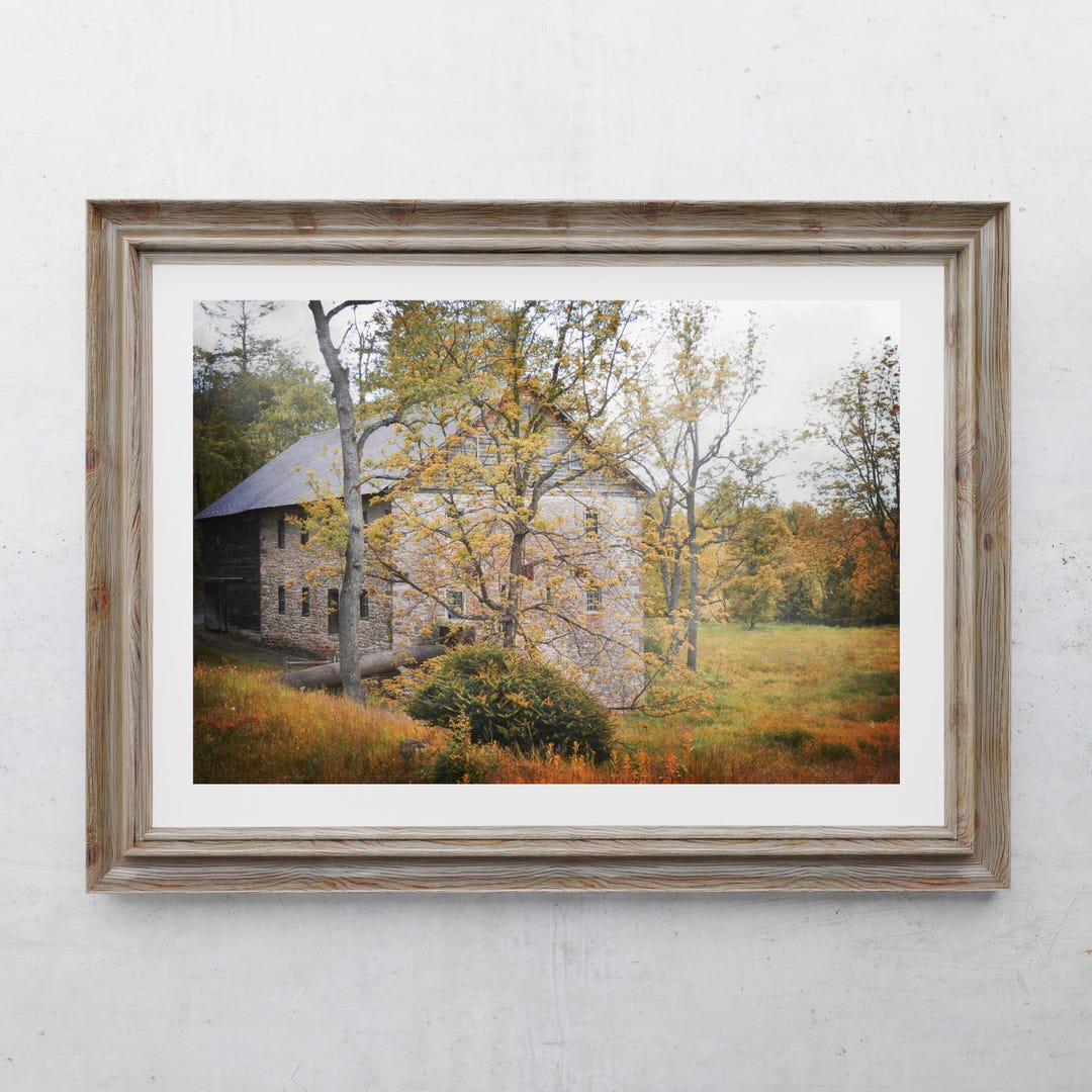 Old Mill Photography Print, Farmhouse Decor, Rustic Home Decor, Fall ...