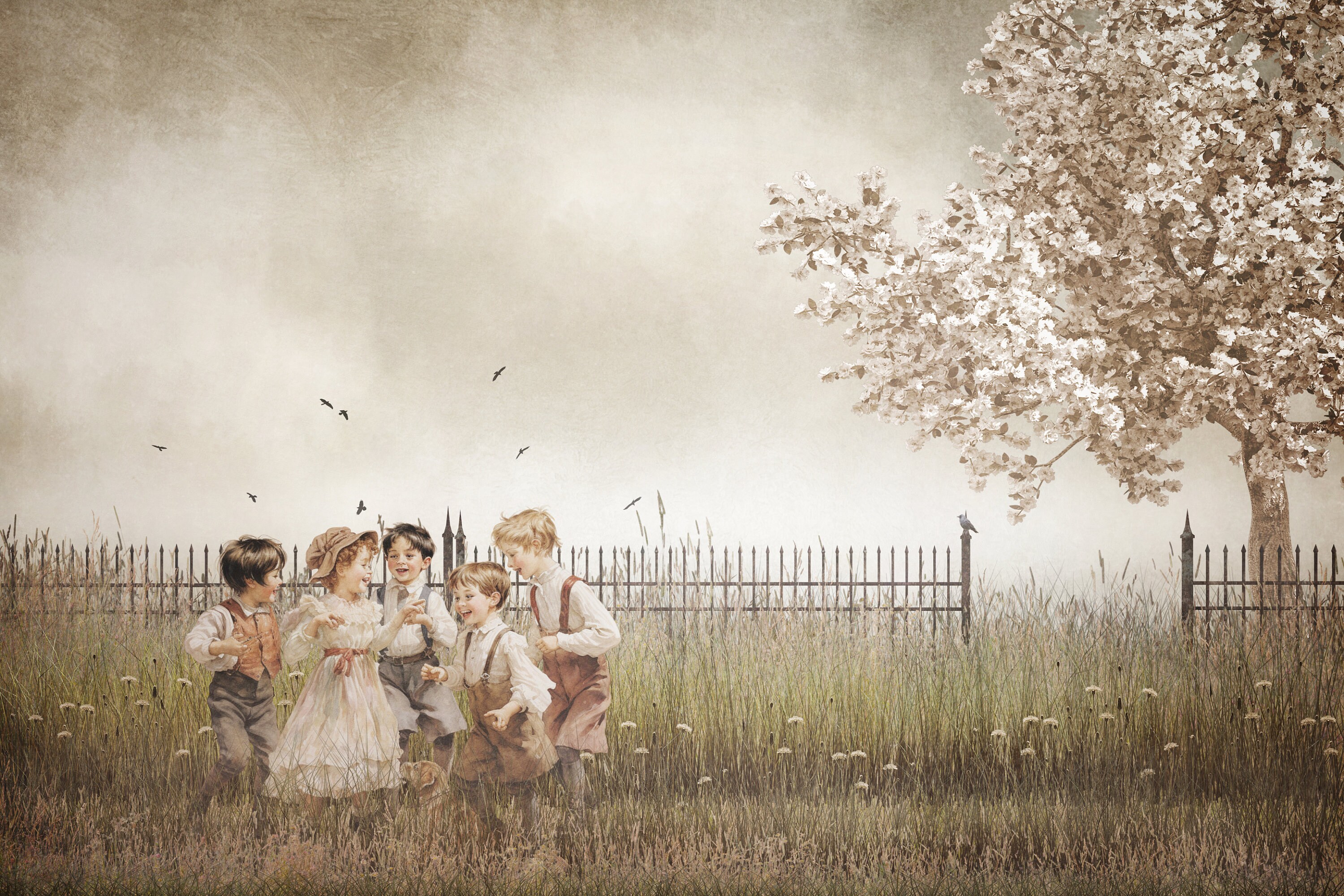 Vintage Kids Photography Print, Farmhouse Decor, Nursery Art, Children ...