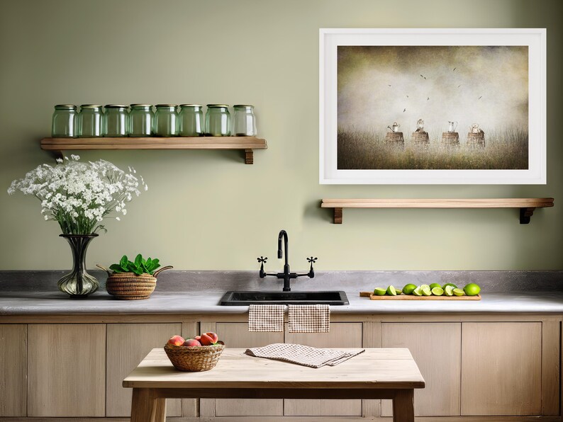 Farmhouse Kitchen Photography Print, Digital Art, Country Kitchen Art ...